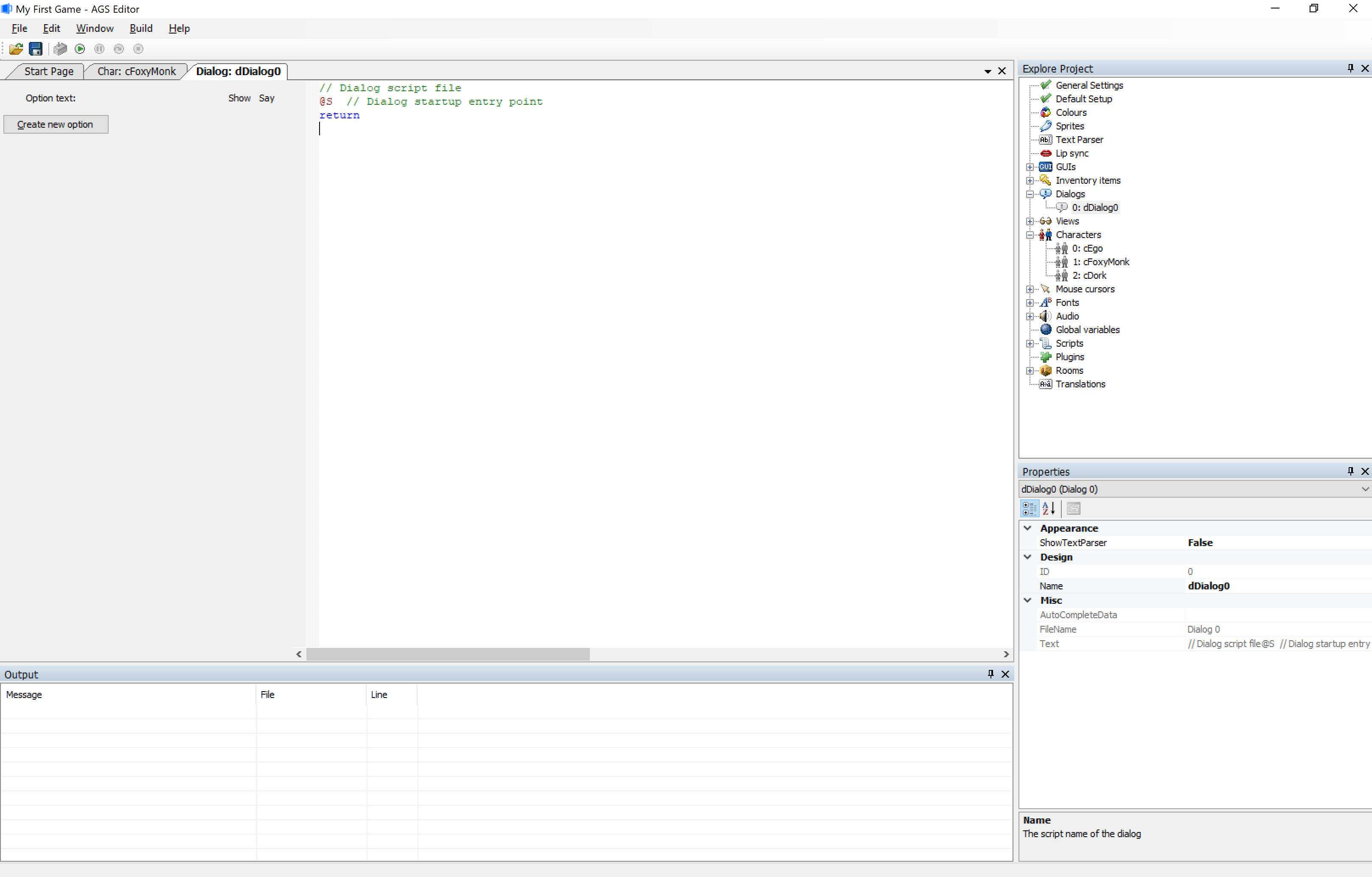 Creating A Dialog Game Design With AGS